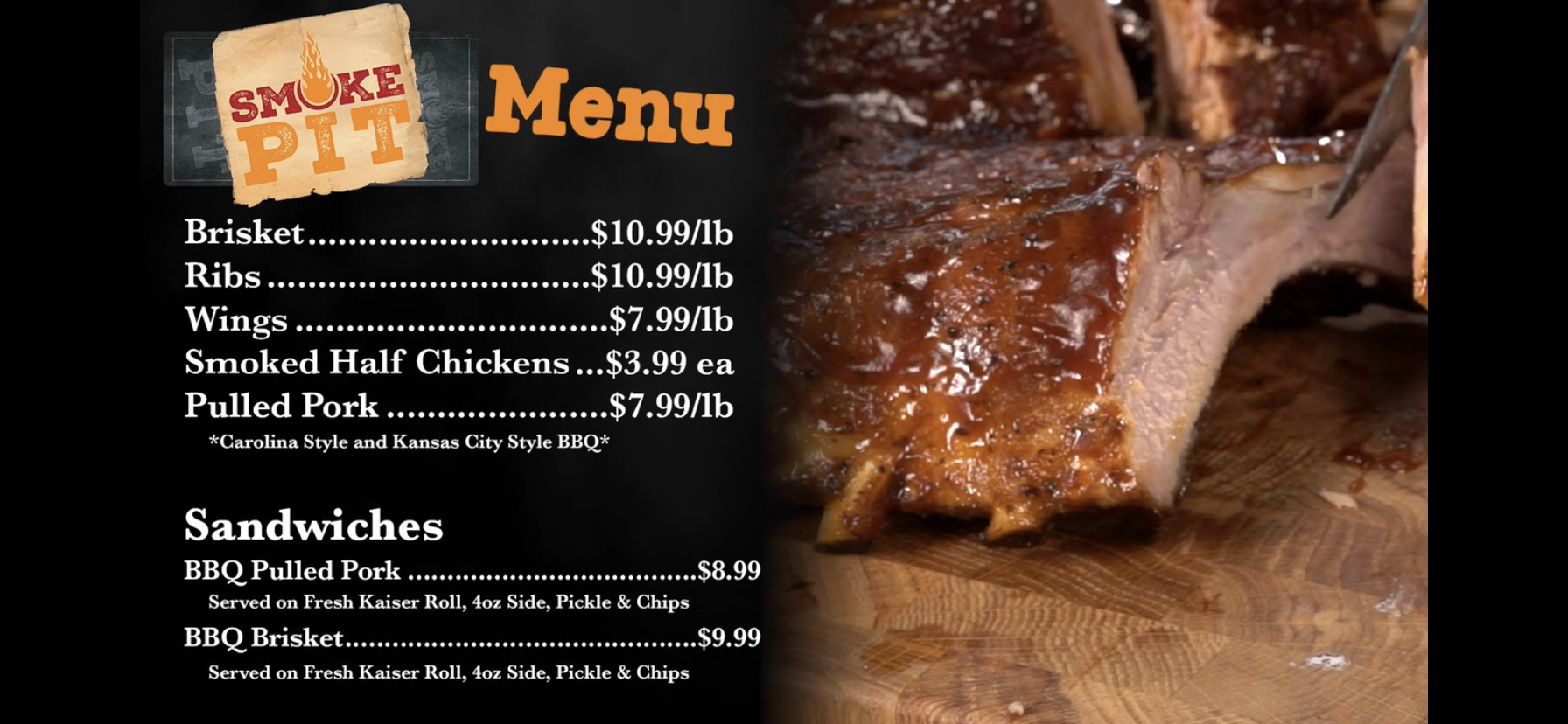 Smoke Pit Menu | Crop's Marketplace