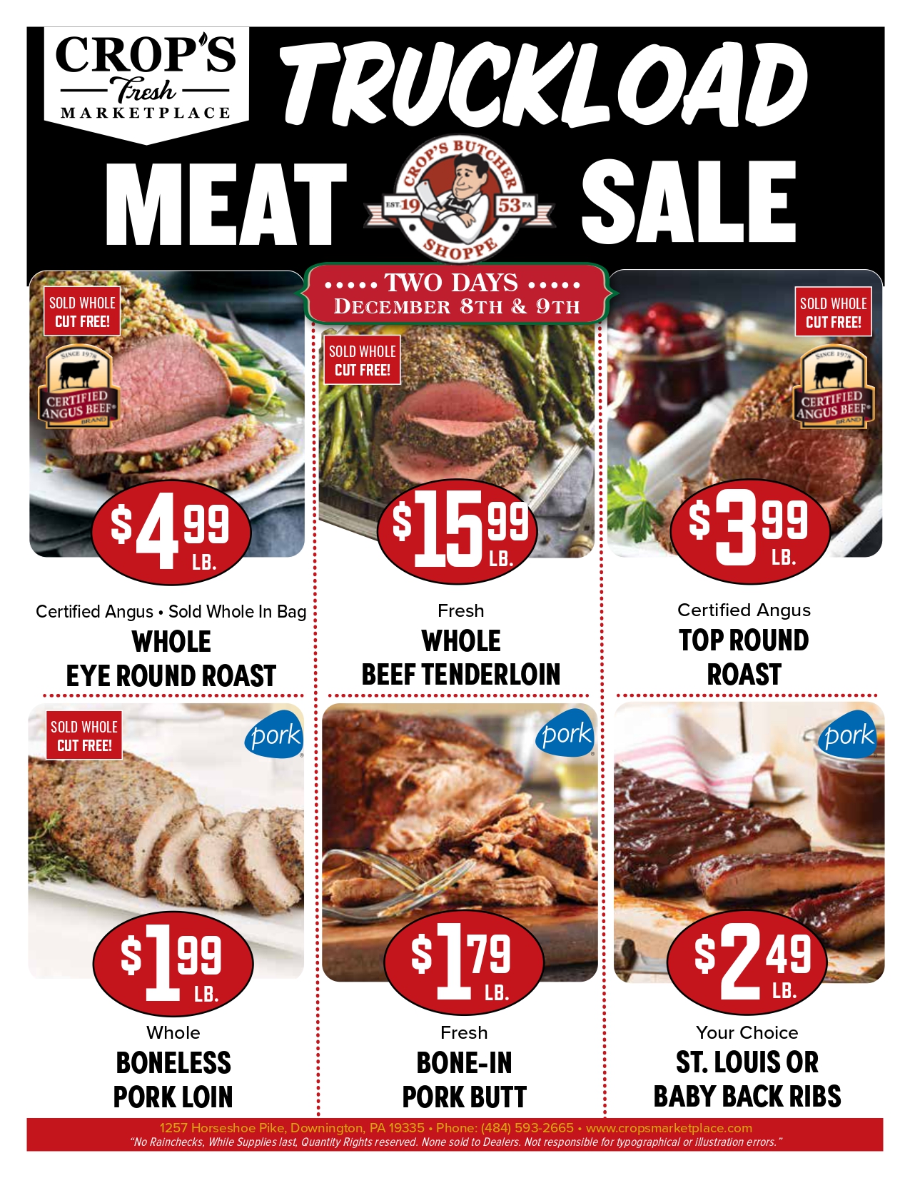 December Sales | Crop's Marketplace